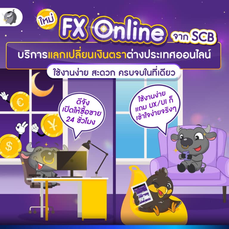 FX Online จาก SCB ซื้อขายเงินตราได้ง่ายๆตลอด 24 ชั่วโมง!